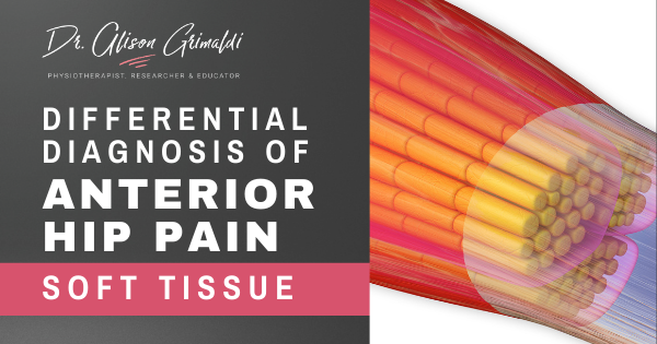 Differential Diagnosis of Anterior Hip Pain - Soft Tissue - Dr Alison ...